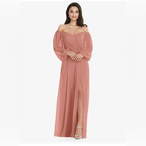 Dessy Collection | Dresses | New Dessy Offtheshoulder Puff Sleeve Maxi ...